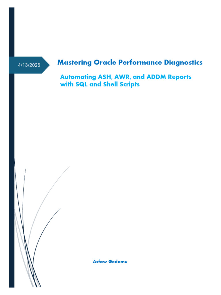 Mastering Oracle Performance Diagnostics | PDF | Databases | Sql