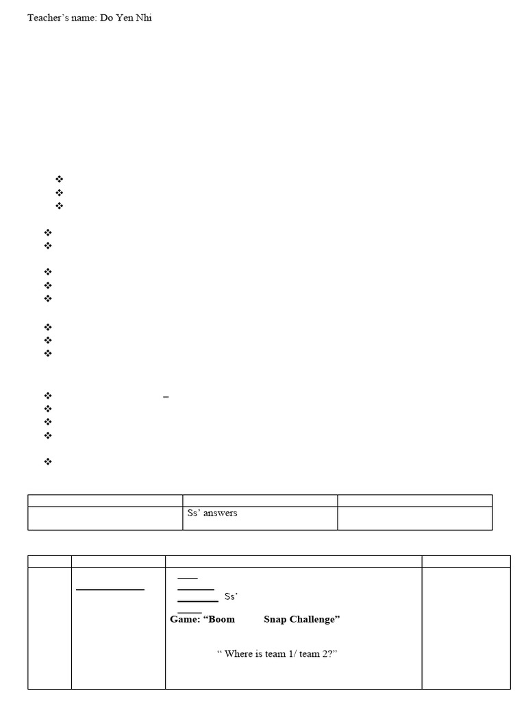 Lesson Plan (Oxford Phonics 1-U8 Lesson 2) | PDF | Phonics | Vocabulary