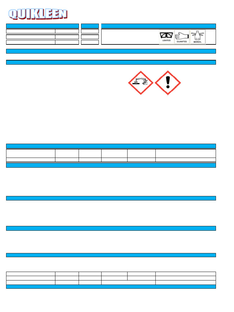 Cloro Hoja de Seguridad SGA-2018 | PDF | Agua | Corrosión
