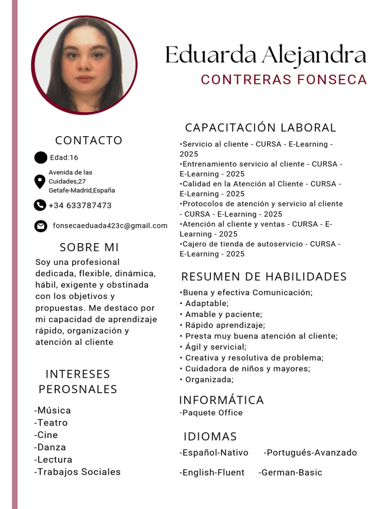 CV Eduarda Contreras | PDF