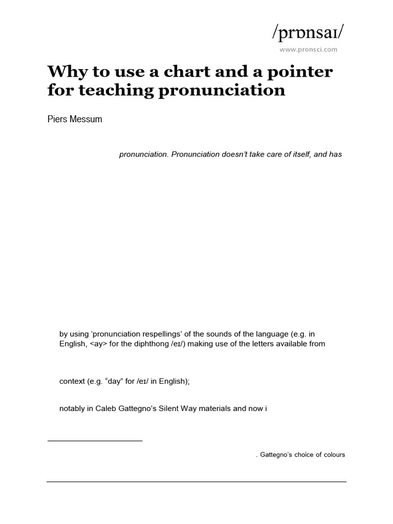 Why To Use A Chart and Pointer | PDF | Linguistics | Human Communication