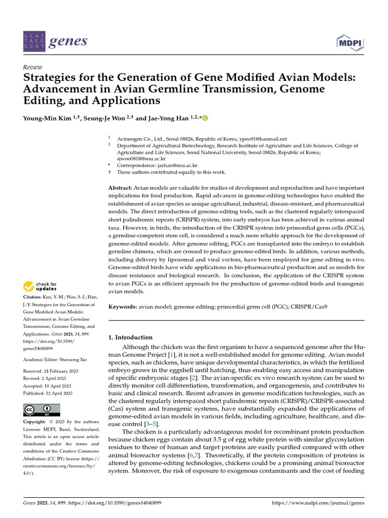 Strategies For The Generation of Gene Modified Avi | PDF | Biology ...