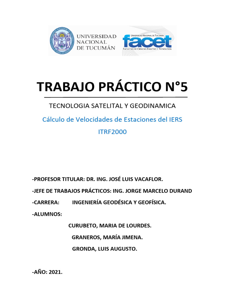 TPN°5-TSYG-CURUBETO^J GRANEROS^J GRONDA | PDF | Vector Euclidiano | Velocidad