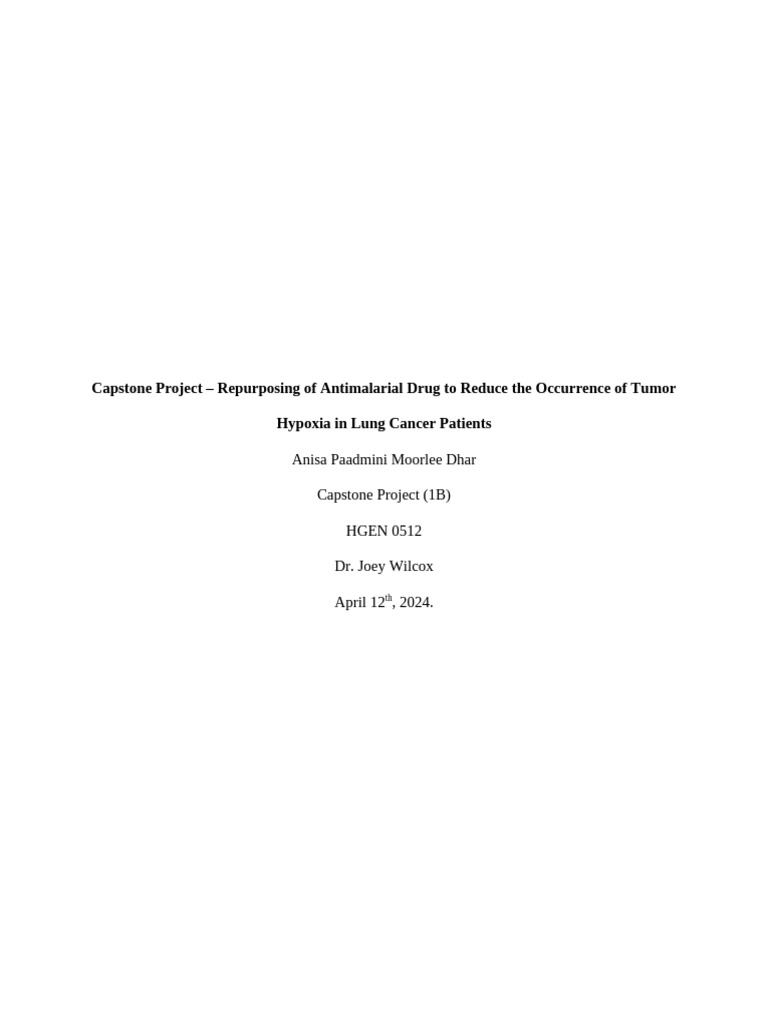 Moorlee Dhar - Capstone Project | PDF | Immunohistochemistry | Cancer