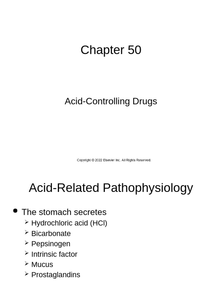 Acid-Controlling Drugs Overview | PDF | Gastroenterology