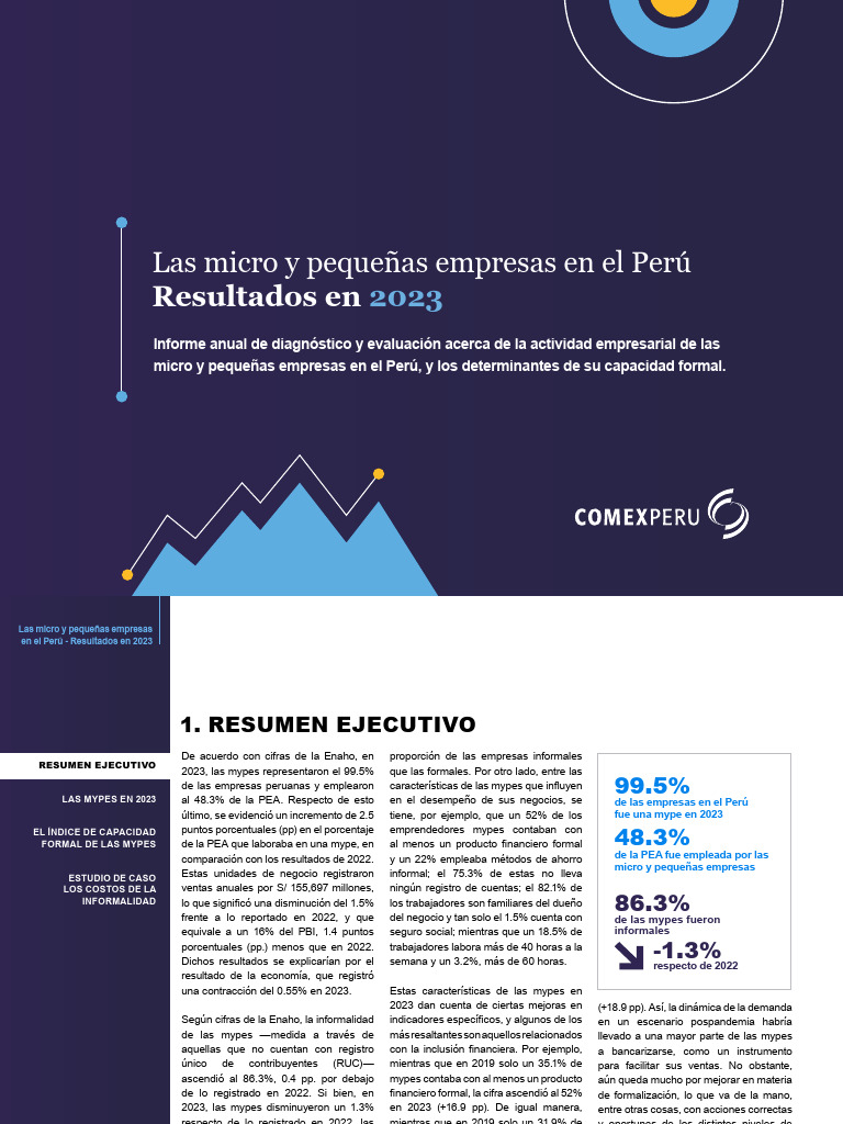 Reporte Mypes 2023 | PDF | Pequeñas y medianas empresas | Perú