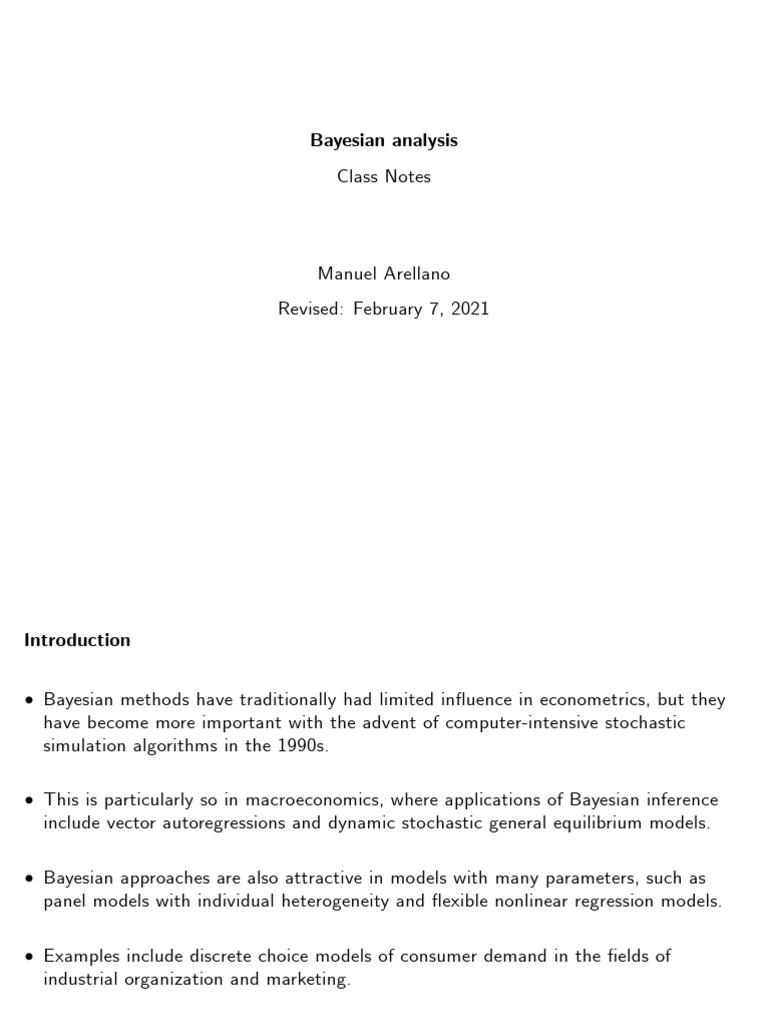 Bayesian-inference-slides-2021 | PDF | Bayesian Inference | Statistical Inference