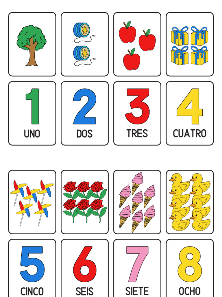 Flashcards Juego de Memoria de Números | PDF