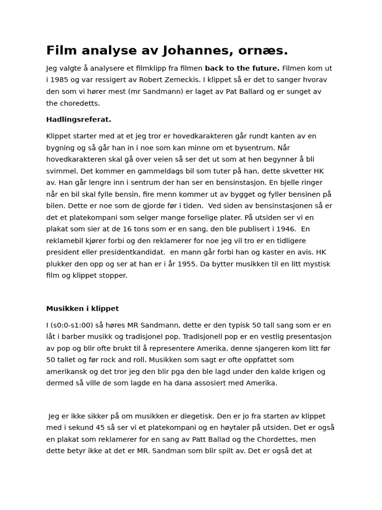 Film Analyse | PDF