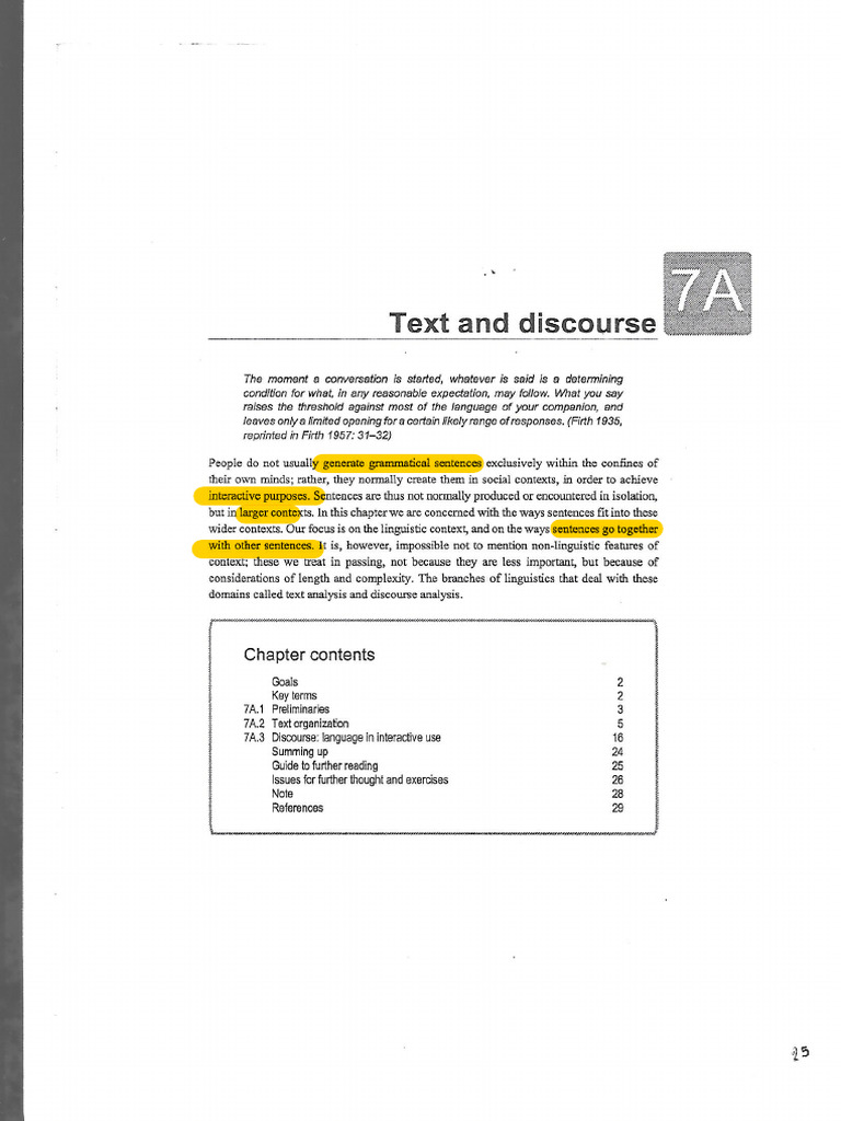 Discourse and Text | PDF