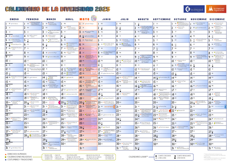 Calendario de La Diversidad 2025 | PDF