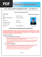 AIBE Eligibility Undertaking Form | PDF