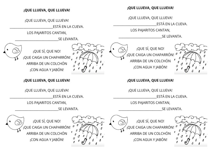 ¡Que Llueva, Que Llueva! ¡Que Llueva, Que Llueva! La Vieja Está en La ...