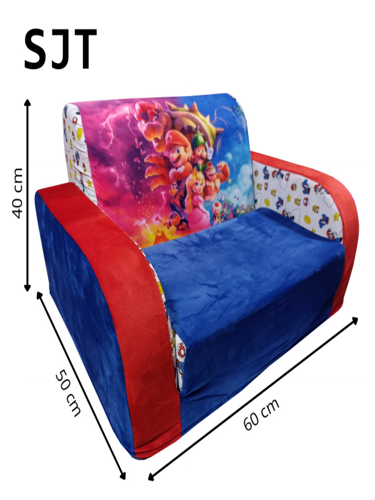 Sofa Cama Diseño Mario Bros Con Su Medida Primera Posicion de 1-3 | PDF