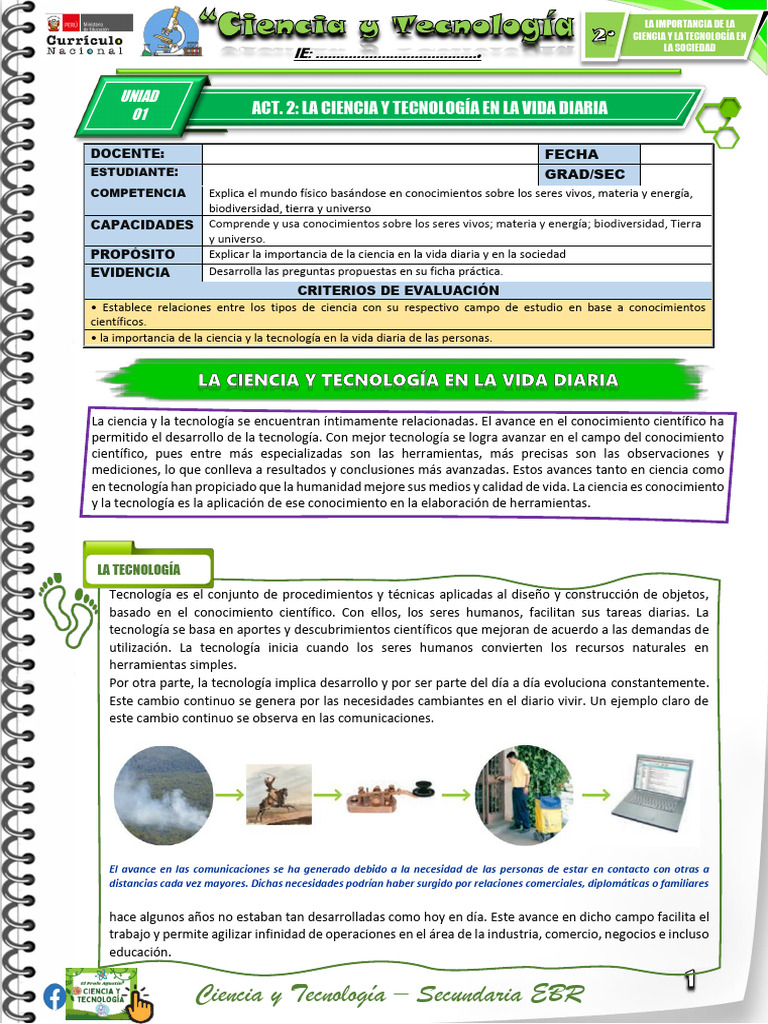 A-2º Act 2-Cyt-Und 1 | PDF | Science | Conocimiento