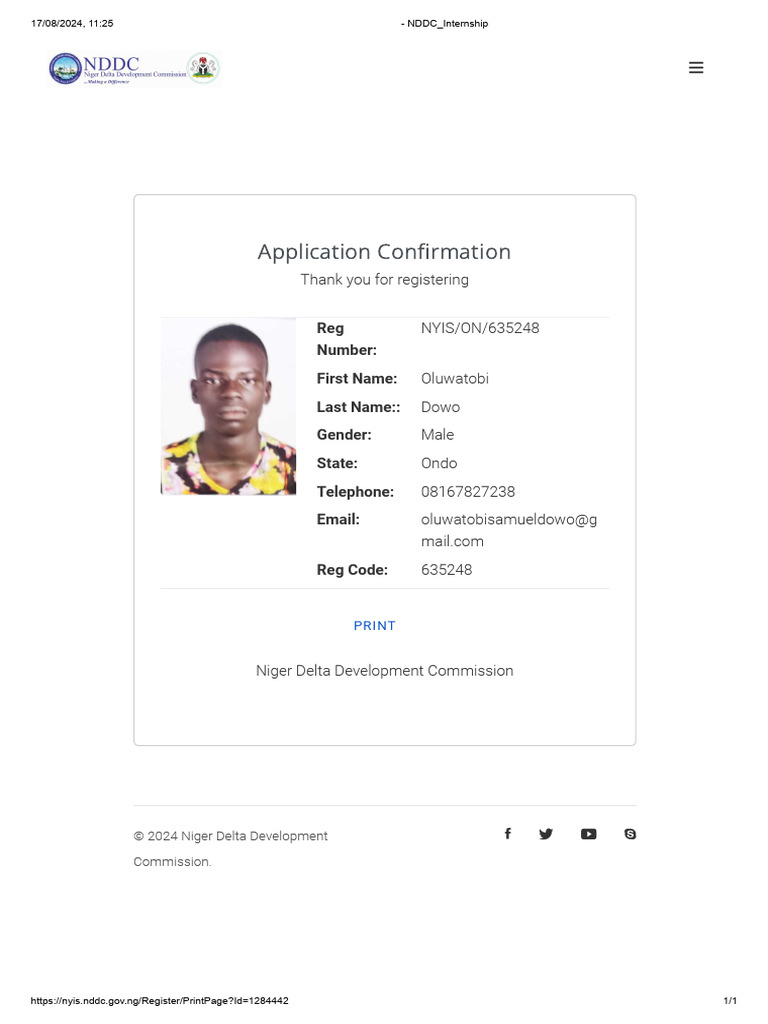 NDDC Internship | PDF