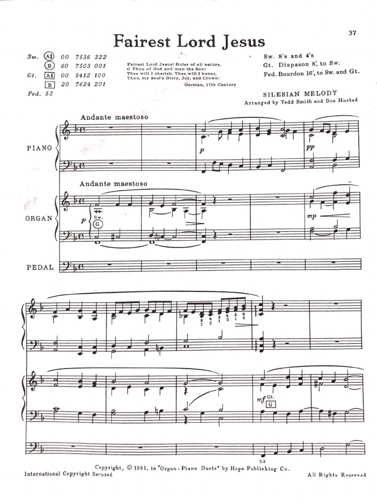 Fairest Lord Jesus | PDF