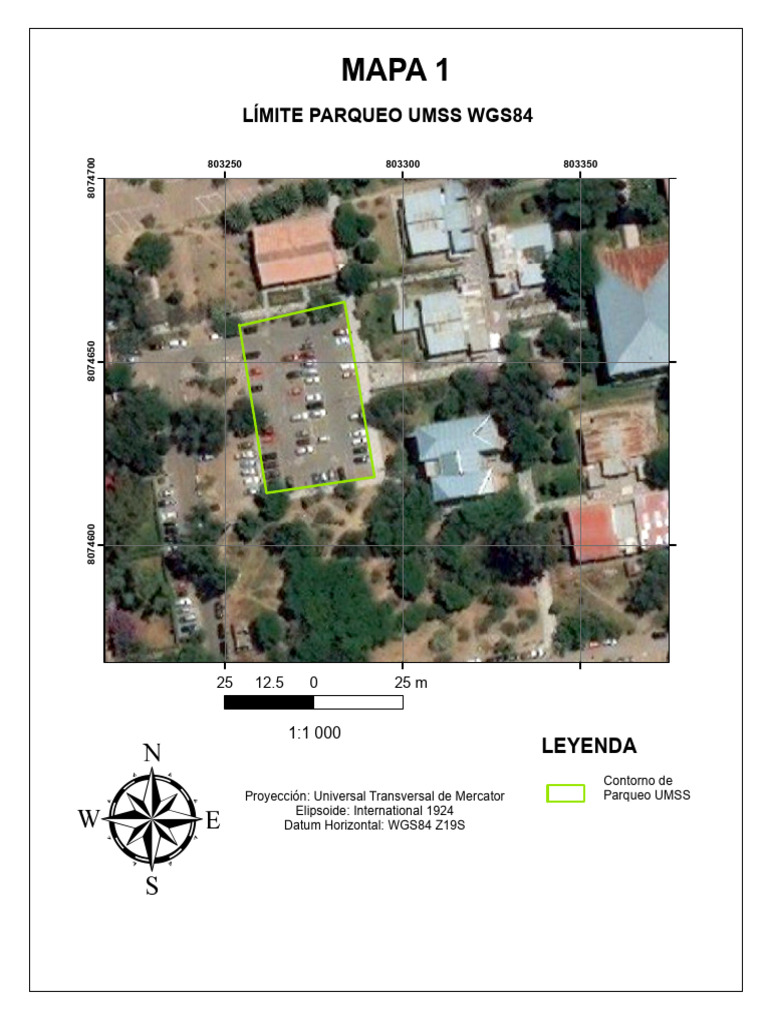 Mapa de Parqueo UMSS WGS84 | PDF