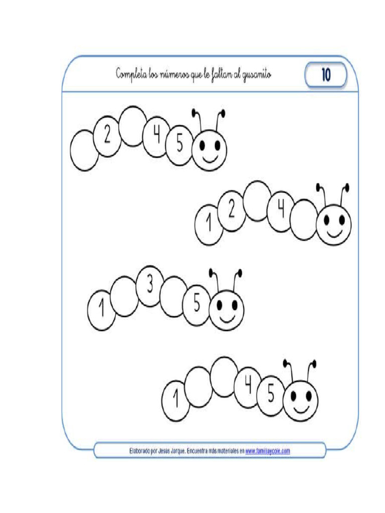 actividades de numeros hasta el 10 | PDF