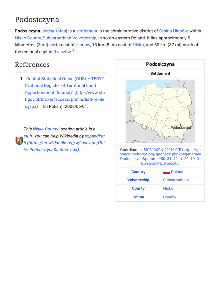 Podosiczyna in Gmina Ulanów Overview | PDF