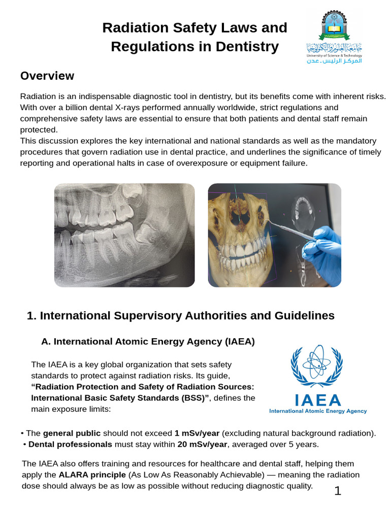 Radiation Safety Laws and Regulations in Dentistry.pdf | PDF ...