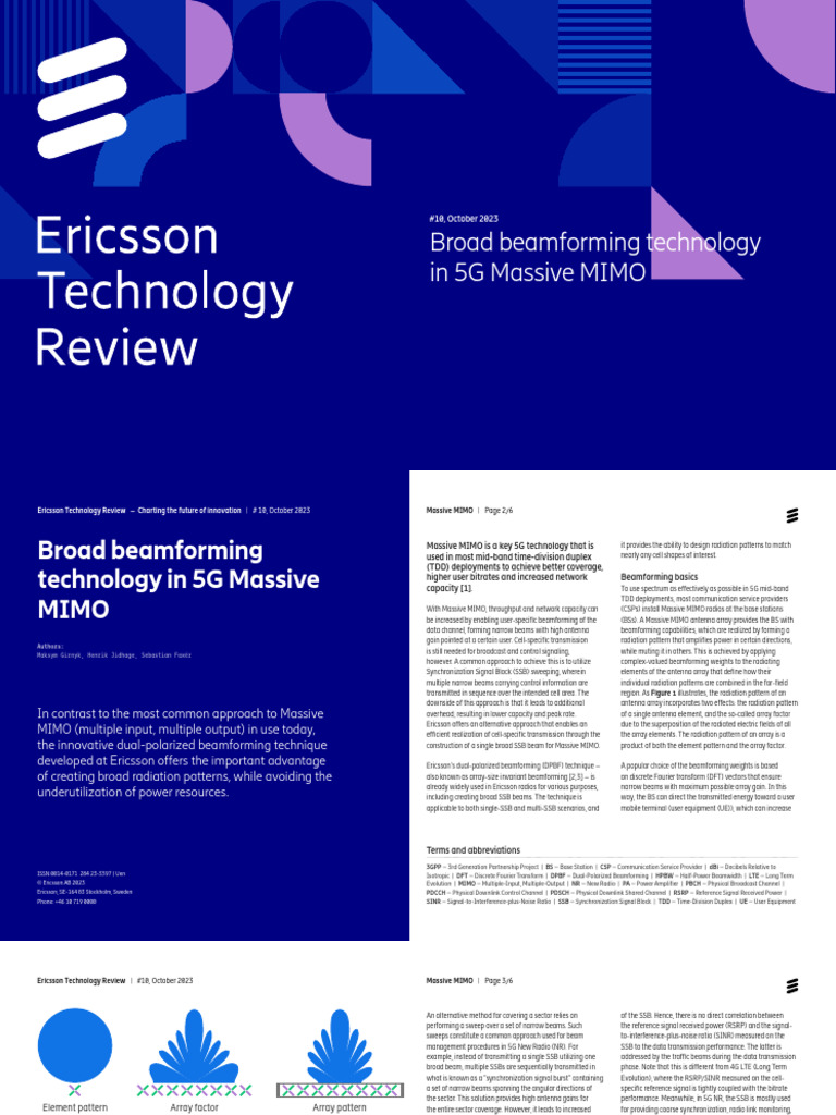 Broad Beamforming Technology in 5g Massive Mimo | PDF | Mimo | Antenna ...