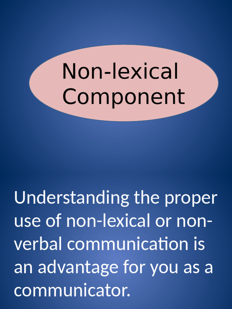 Elements of Communication (Non-Lexical) | PDF | Communication | Body ...