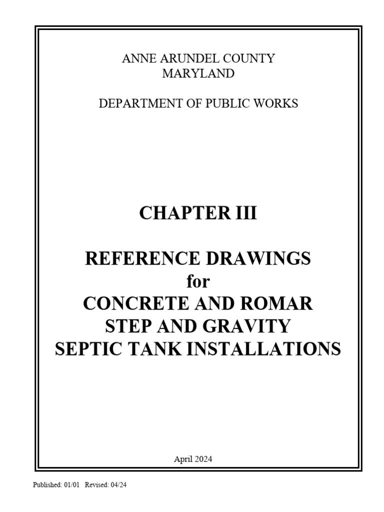 Septic Tank Installation Reference Drawings | PDF | Pipe (Fluid ...