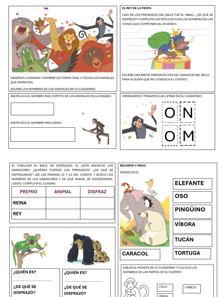 Actividades Creativas sobre Animales | PDF | Carnaval