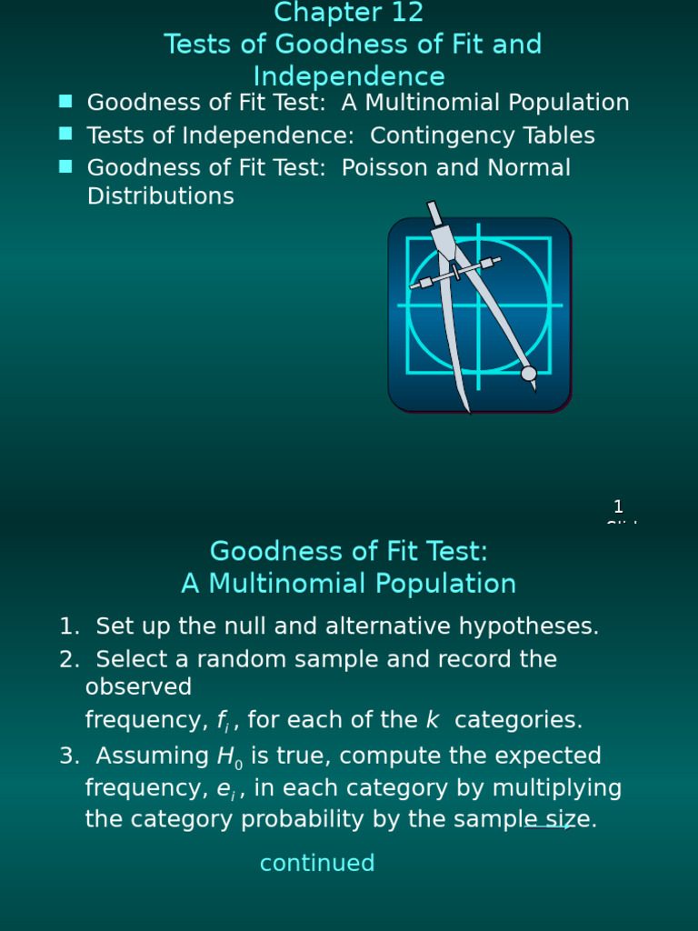 Ch12 Tests of Goodness of Fit and Independence | PDF | Poisson ...