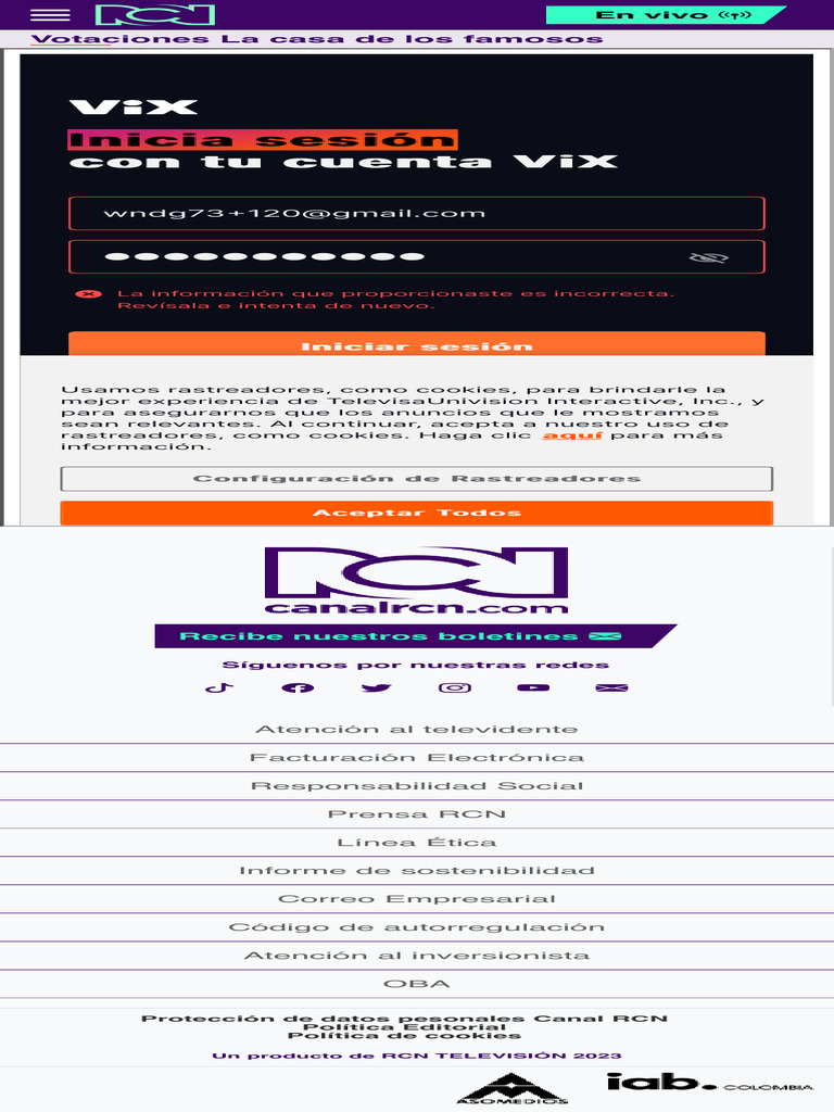 La Casa de Los Famosos Votaciones Vix Canal RCN | PDF