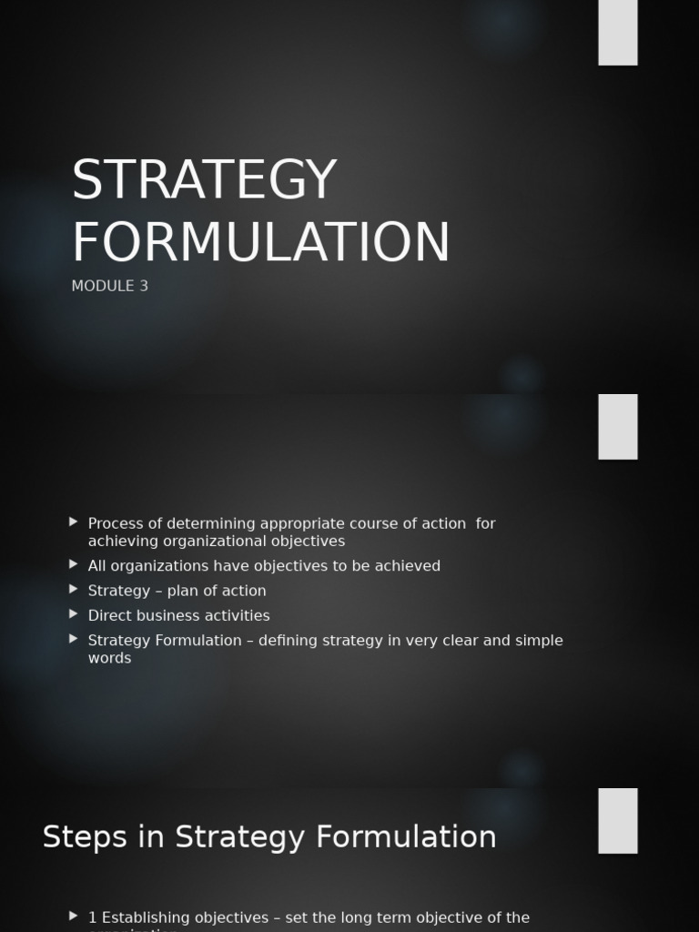 Strategy Formulation Steps and Types | PDF | Strategic Management ...