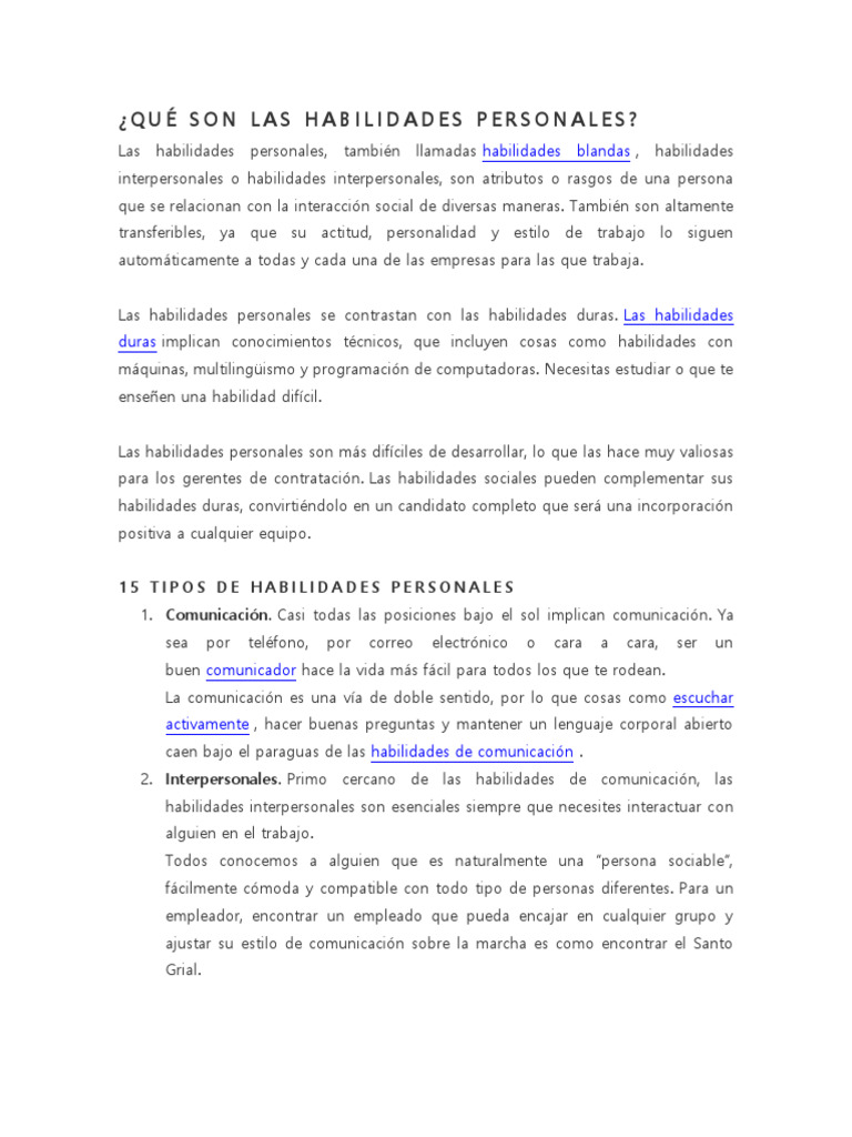 Tema 03 Habilidades Personales | PDF | Liderazgo | Creatividad