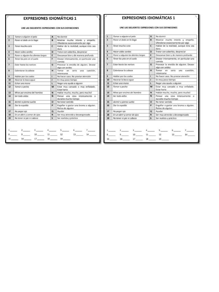 Expresiones Idiomaticas | PDF