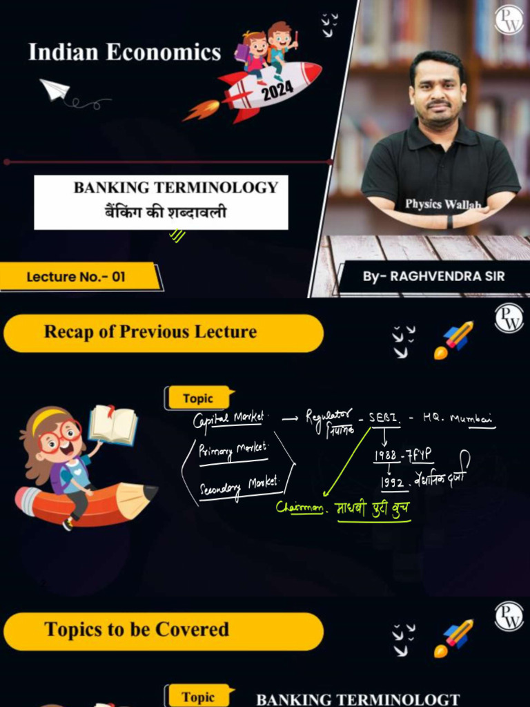Banking Terminology - Class Notes | PDF