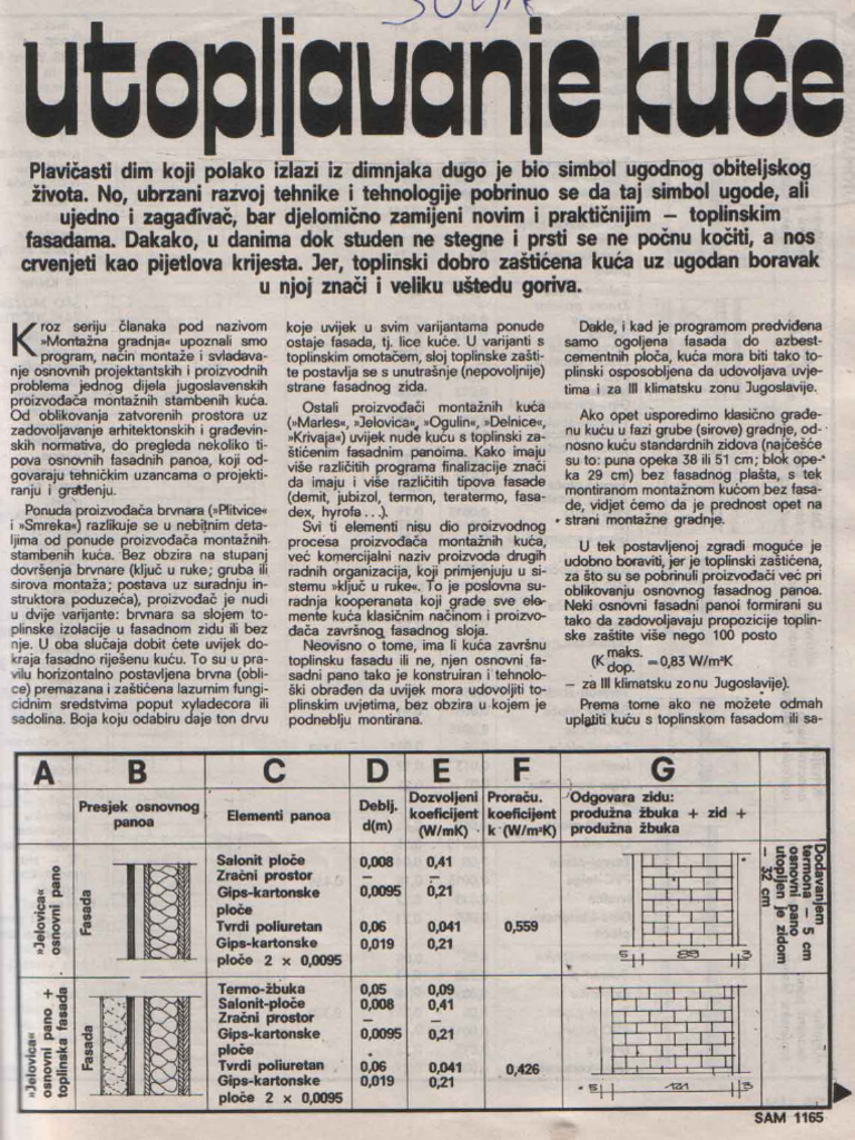 Izolacija - ZIDOVI | PDF