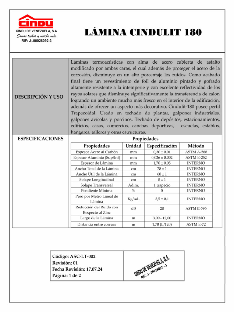 Cindu-Termoacusticas Julio 2024 | PDF