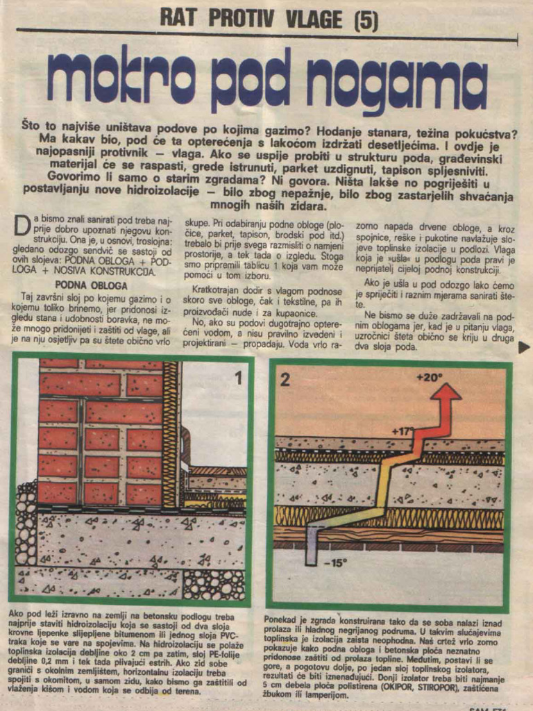 Podovi - Podna izolacija | PDF