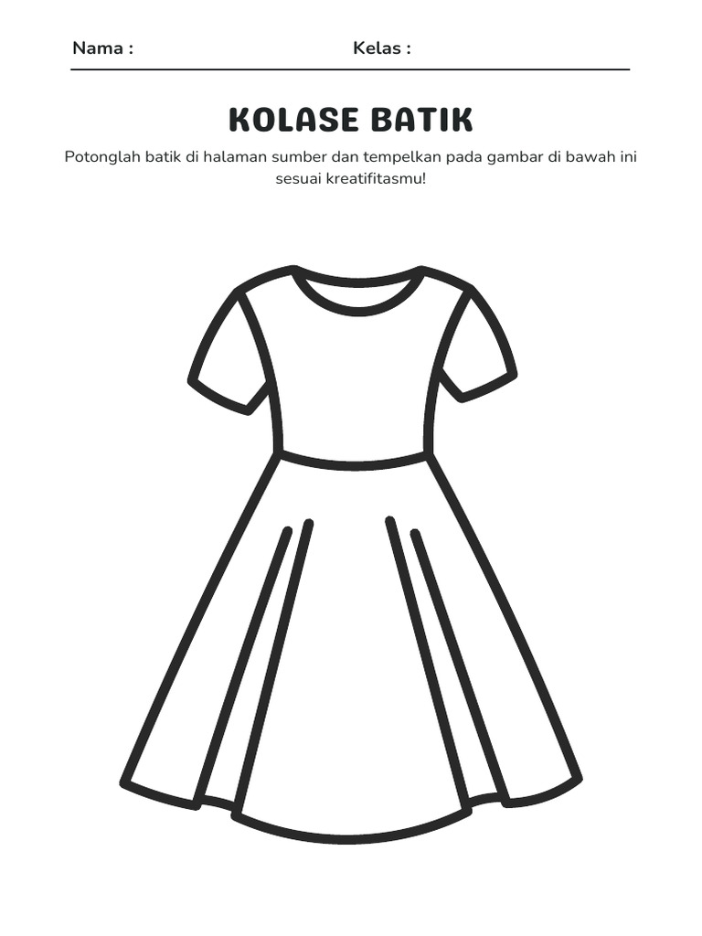 Kolase Batik Lembar Kerja Seni Kerajinan Hitam Putih Ilustratif | PDF