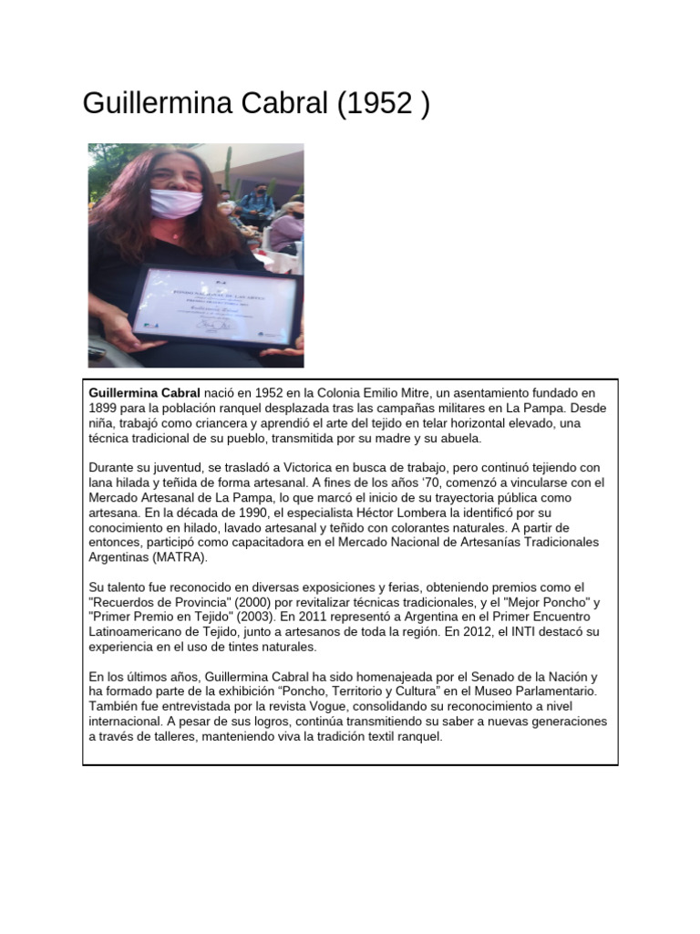 Guillermina Cabral... | PDF