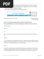 Differences in The Level of Inbreeding in Populations of Dagestan ...