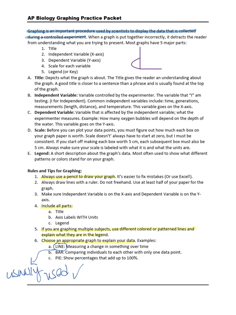 Graphing Practice Packet | PDF | Dependent And Independent Variables | Experiment