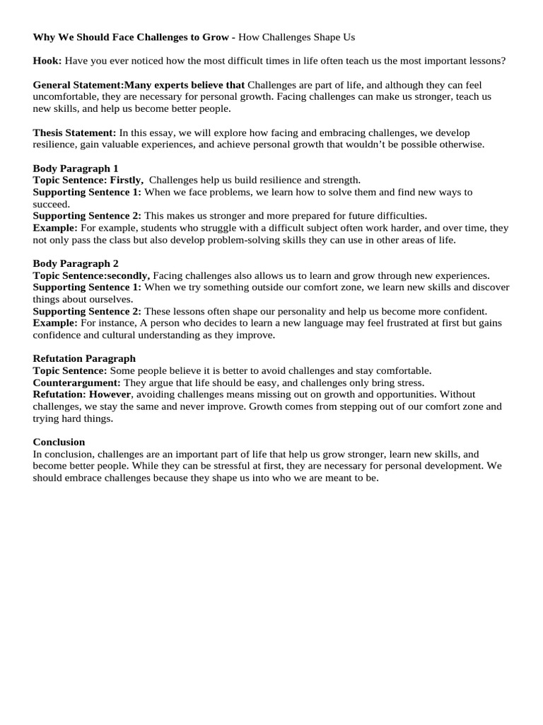 Embracing Challenges for Personal Growth | PDF