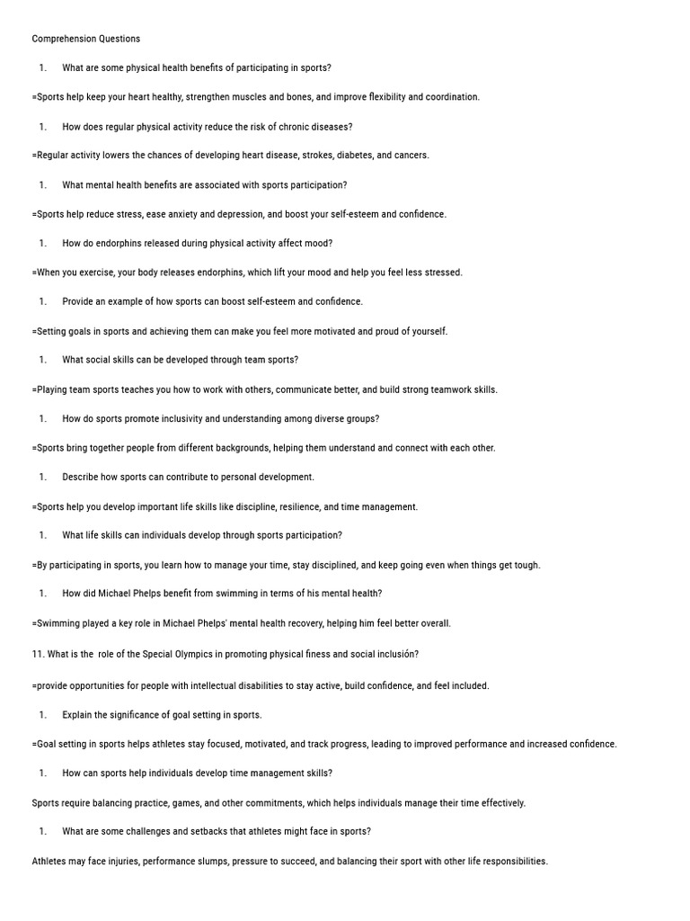 Benefits of Sports Participation | PDF | Psychological Resilience | Sports