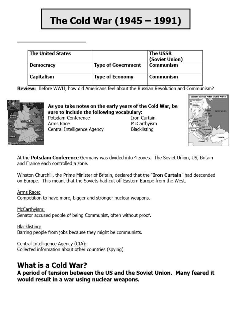ColdWar Guided Notes Completed | PDF | Cold War | Cuban Missile Crisis