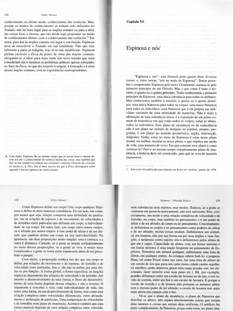 Deleuze Espinosa Filosofia Prática (65-69) | PDF