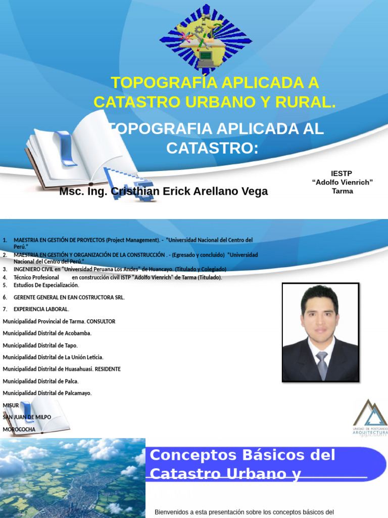 Presentacion Topografia Aplicada A Catastro 1 | PDF | Topografía | Propiedad