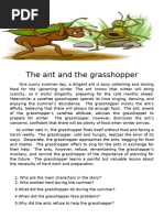 Ant and The Grasshopper . | PDF | Fable