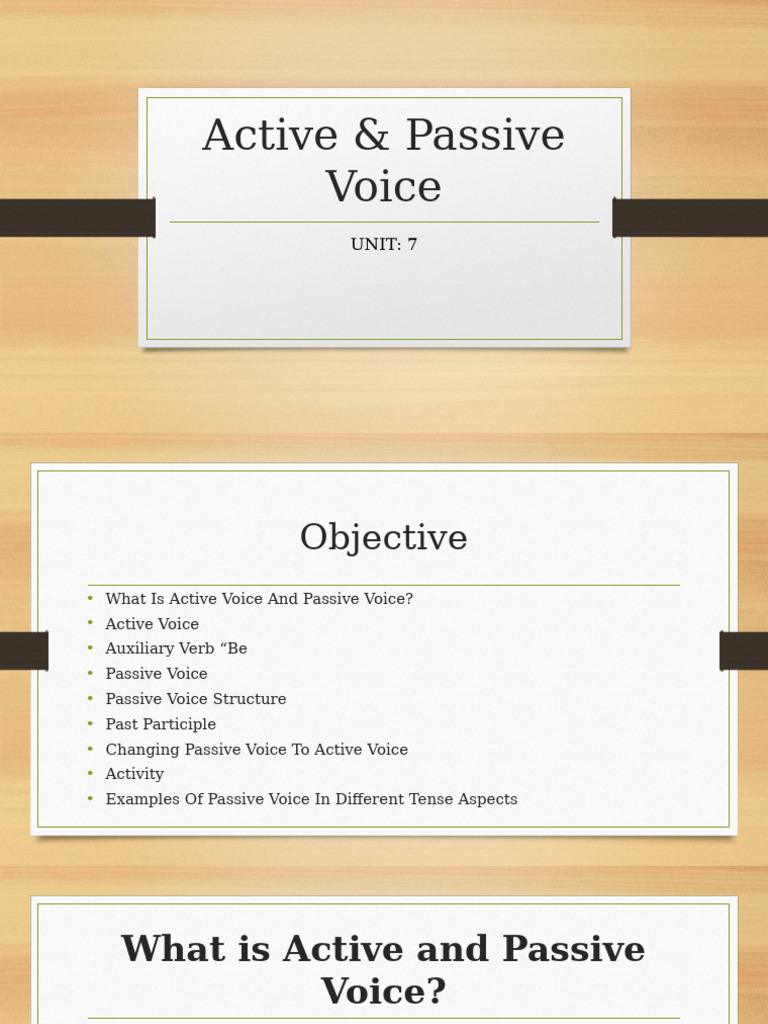 Understanding Active and Passive Voice | PDF | Verb | Subject (Grammar)