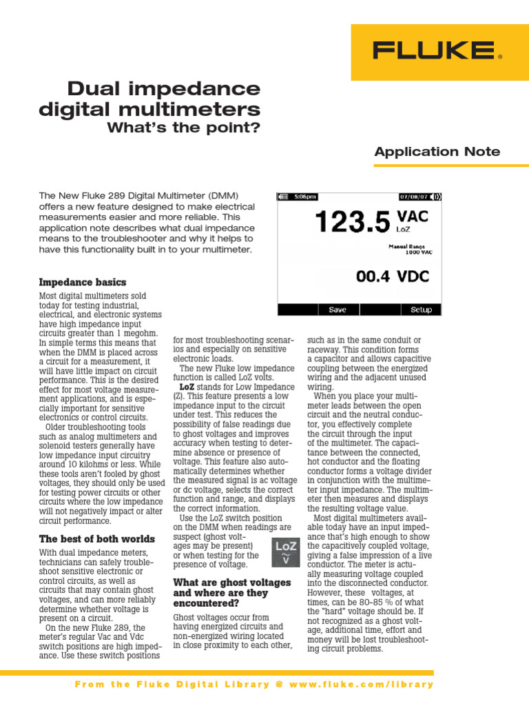 Dual Impedance Digital Multimeters: What's The Point? | PDF ...